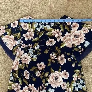 SJS | Dresses | Sjs Navy Blue With Pink And Blue Floral Details Tent ...